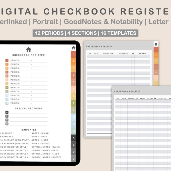 Check Register Notebook - Etsy