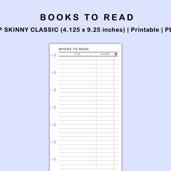 Half Sheet Reading Tracker - Etsy