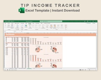Excel Tip Tracker - Etsy