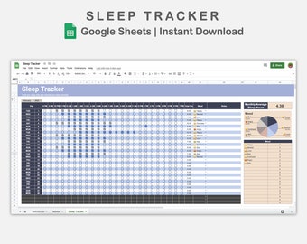 Sleep Spreadsheet - Etsy