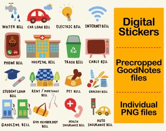 Goodnotes Bill Stickers - Etsy