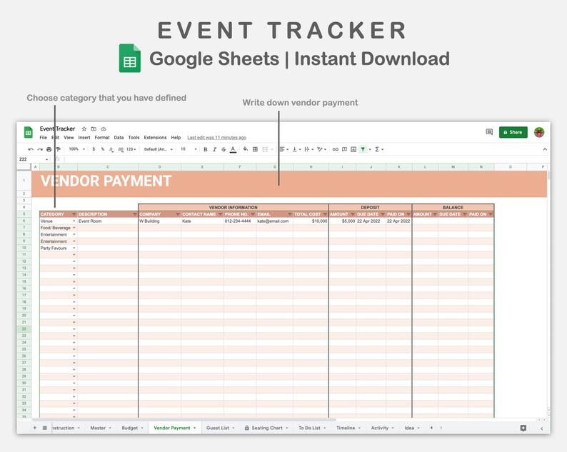 Party Planning Template Google Sheets Party Planning Template Google Sheets