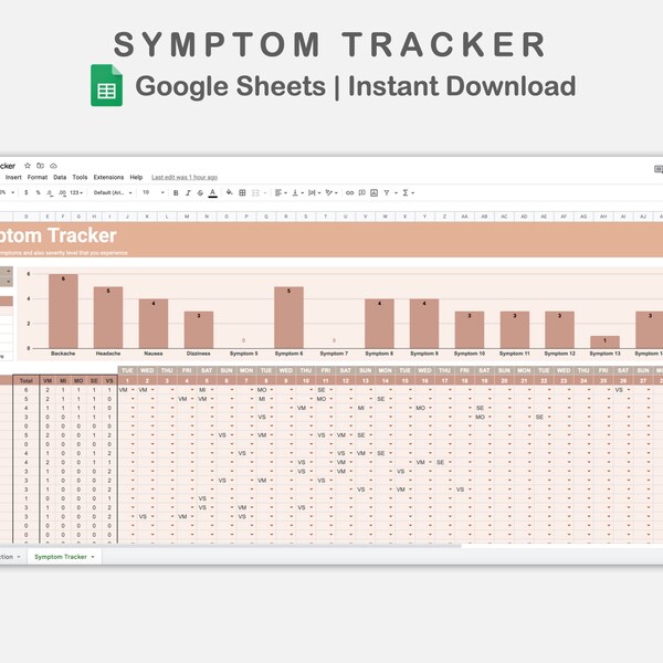 Symptom Tracker - Etsy