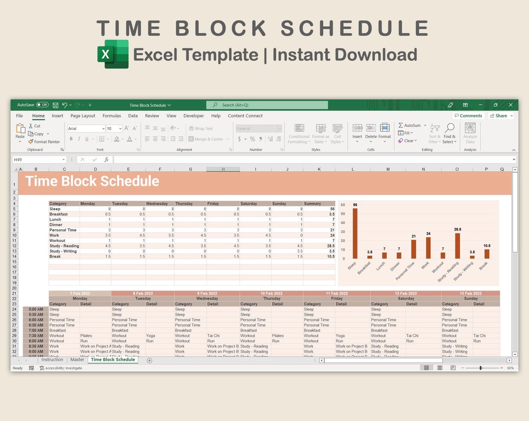 Blocking Chart Template