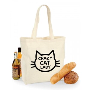 Crazy Cat Lady Tote Bag - Cat Lover Bag, Cat Lover Gift, Crazy Cat Lady ...