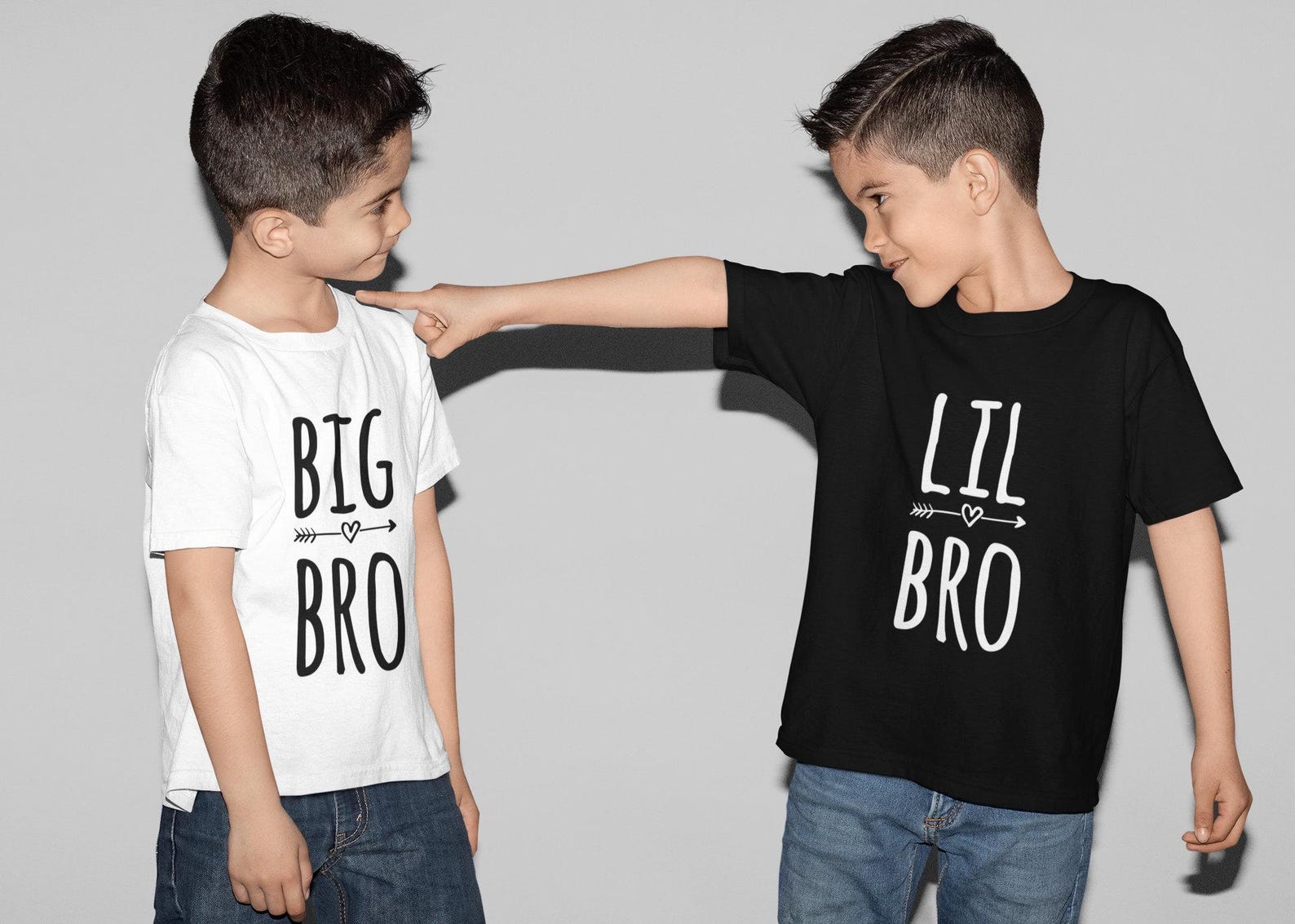 Big Bro Lil Bro Kids T-shirt Sibling Gift New Baby Child Sibling ...