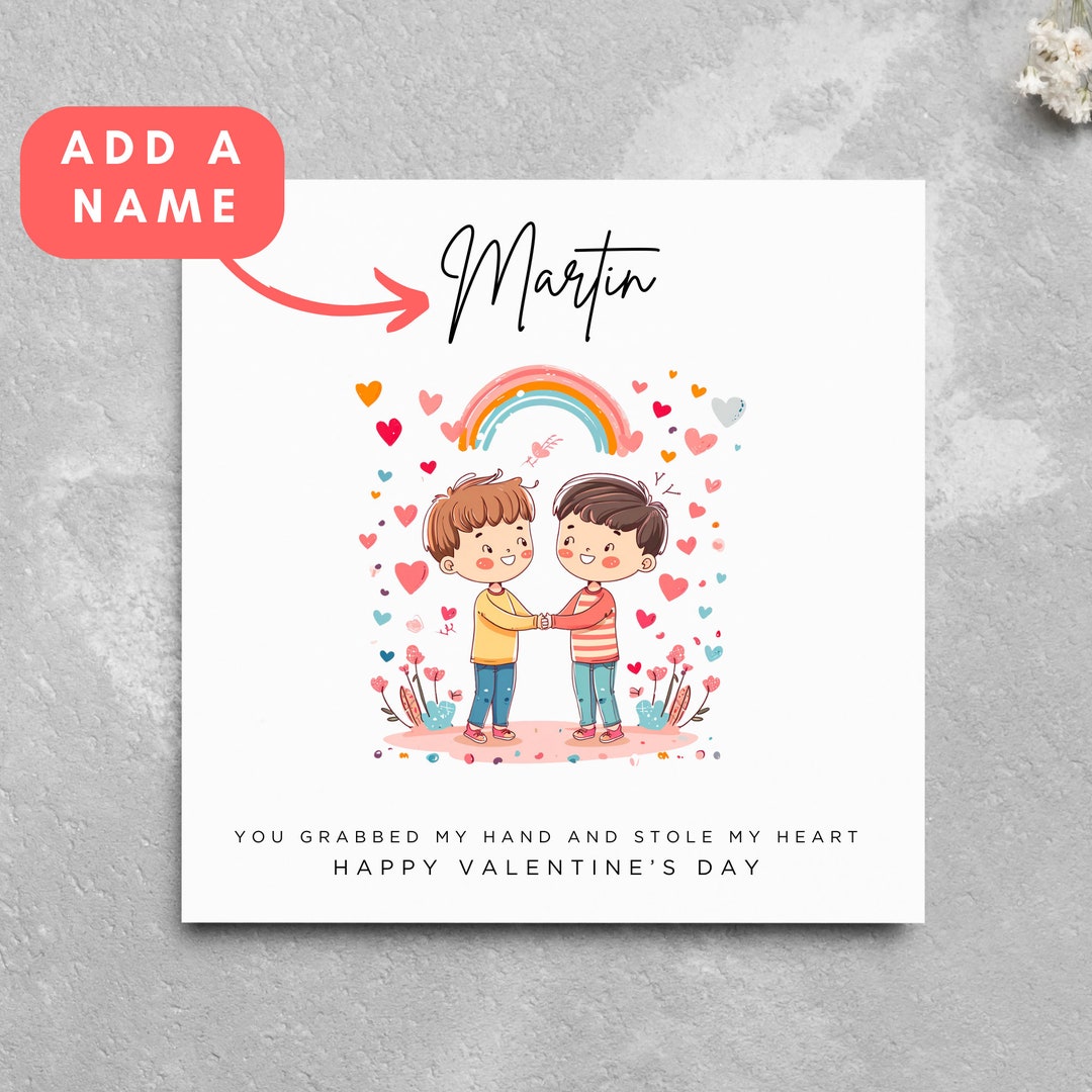 Personalised Valentine's Day Card Partner Husband Boyfriend Couple Cute ...