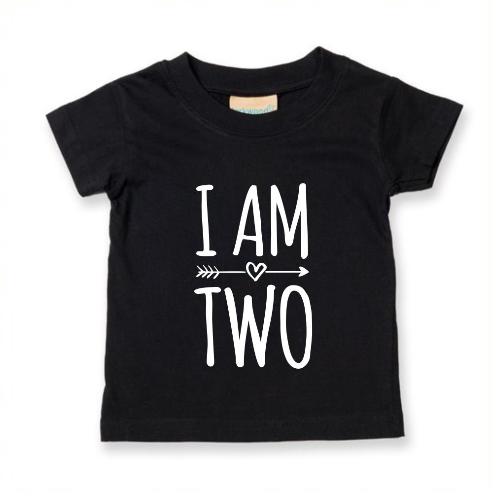 I Am Two Unisex Kids T-shirt Birthday 2nd Birthday Gift Party - Etsy UK