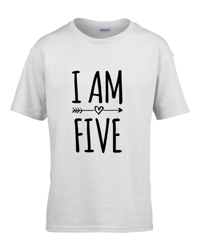 I Am Five 5th Birthday Kids Tshirt Birthday Gift Party Child - Etsy UK