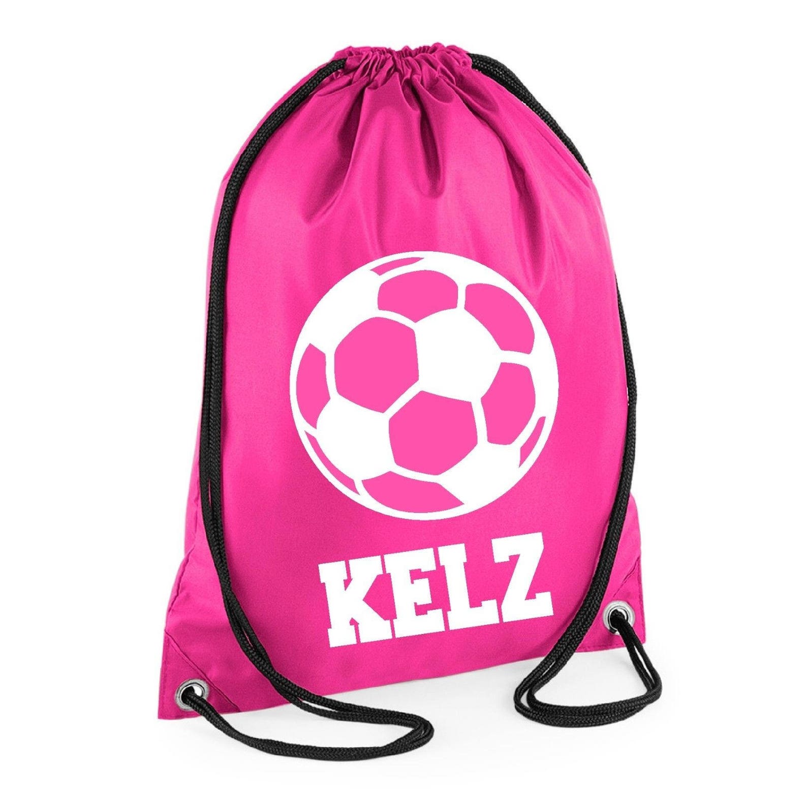 Personalised Name Drawstring Football Bag School Club PE - Etsy UK