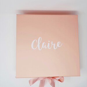 Personalised Large Light Pink Box Customised Name Personalised Box ...