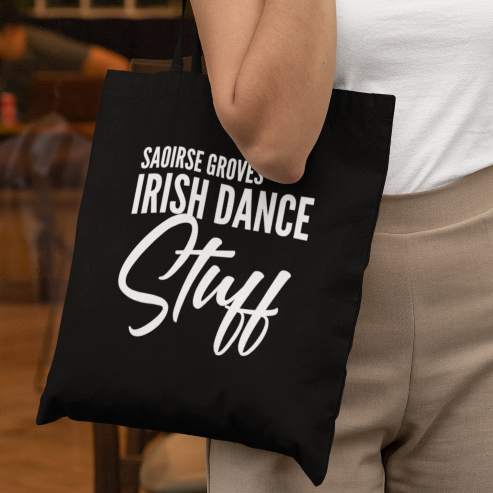 Personalised Name Irish Dance Stuff Lightweight Cotton Tote | Etsy UK