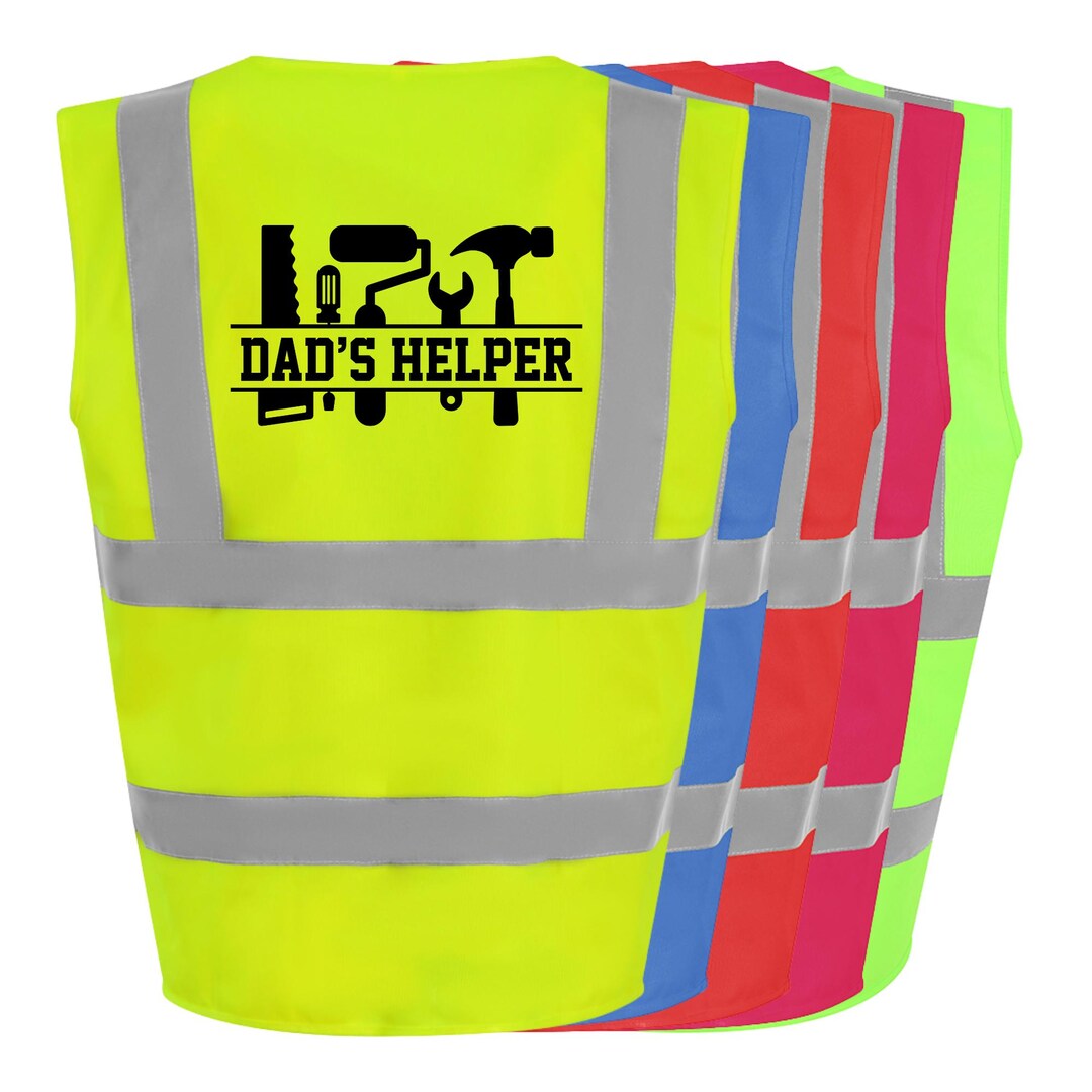 Children’s Kids Hi-vis “dad’s Helper” Safety Vest – Hi Viz - Etsy