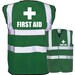 First Aid Printed Green Enhanced Safety Vest Waistcoat Hi - Etsy