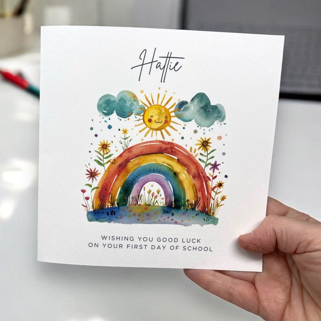 Personalised School Good Luck Card, Back to School, First Day of School ...
