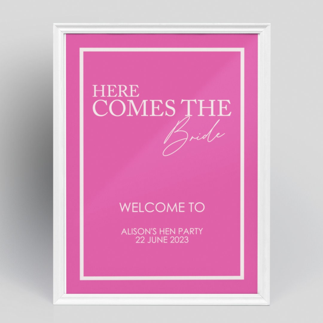 Personalised Hen Party Sign, Welcome Sign, Hen Party Print, Bridal ...