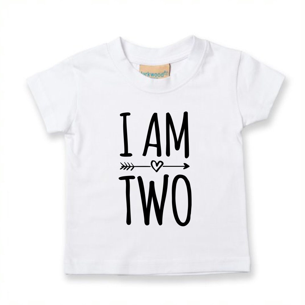 I Am Two Unisex Kids T-shirt Birthday 2nd Birthday Gift Party - Etsy UK