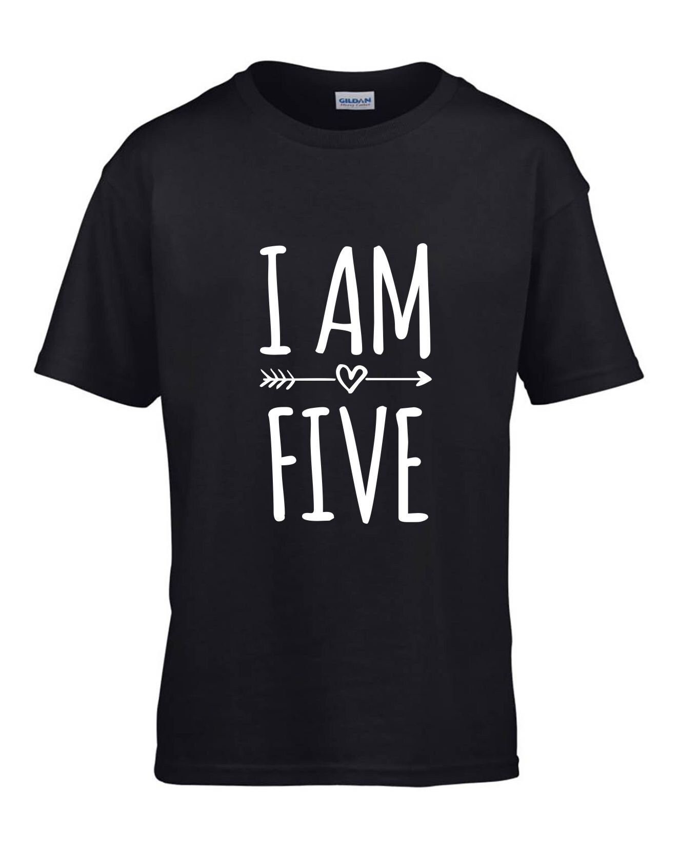 I Am Five 5th Birthday Kids Tshirt Birthday Gift Party Child | Etsy