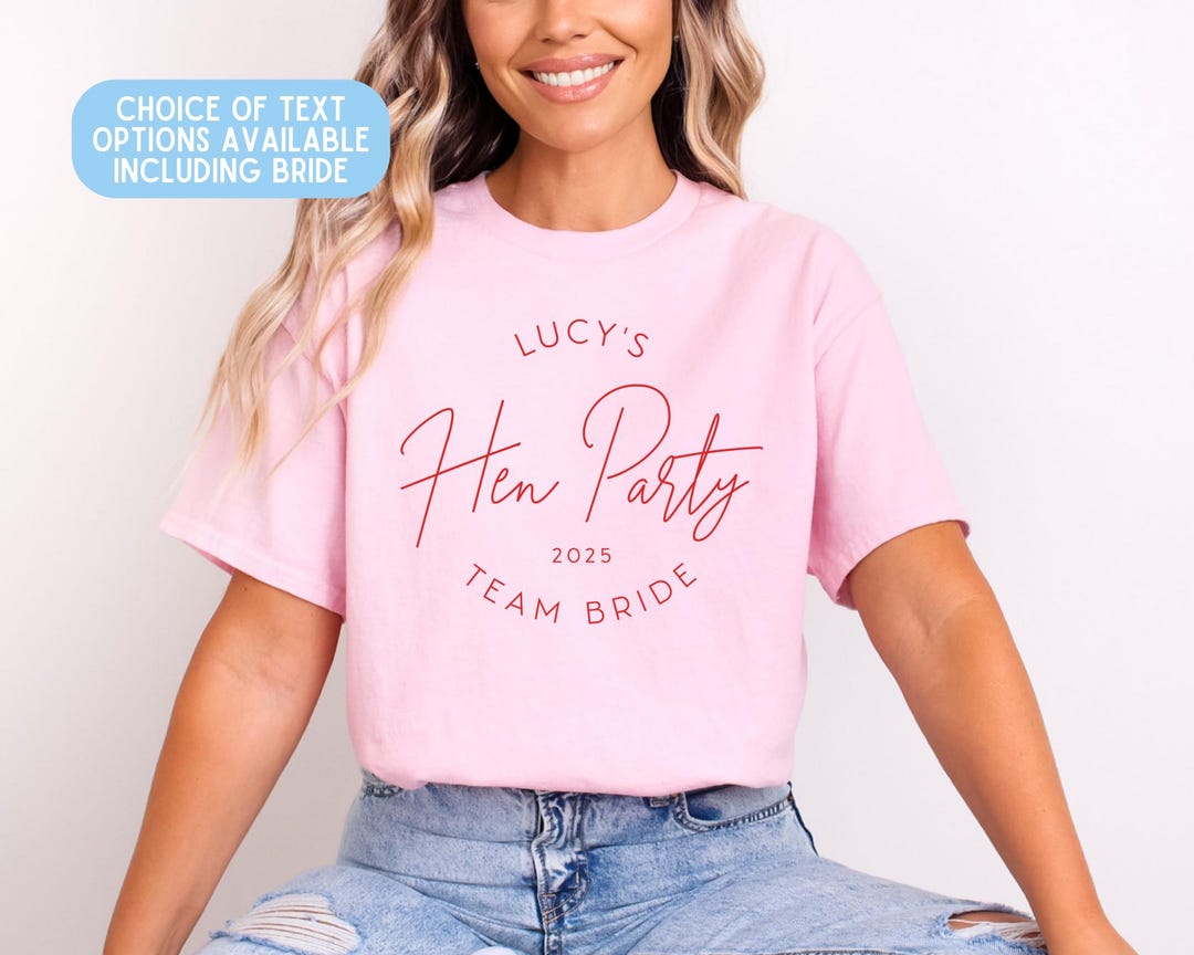 Custom Personalised Hen Party T Shirts Team Bride Bride Tribe Squad ...