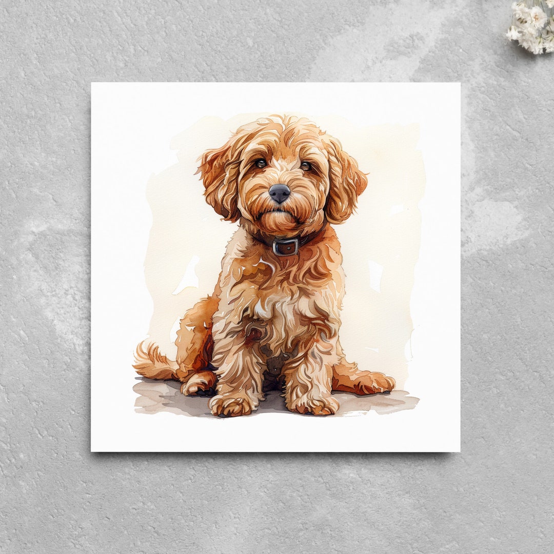 Cockapoo Greeting Card, Cute Cockapoo Card, Cockapoo Watercolour, Card ...