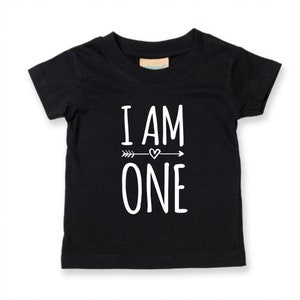 I Am One 1st Birthday Kids Tshirt Birthday Gift Party Child Sibling ...