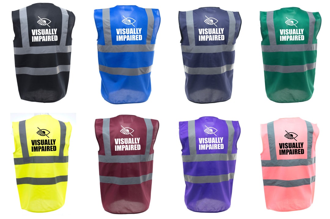 Visually Impaired Enhanced Visibility Vest - Hi Viz - Hi Viz - Safety ...