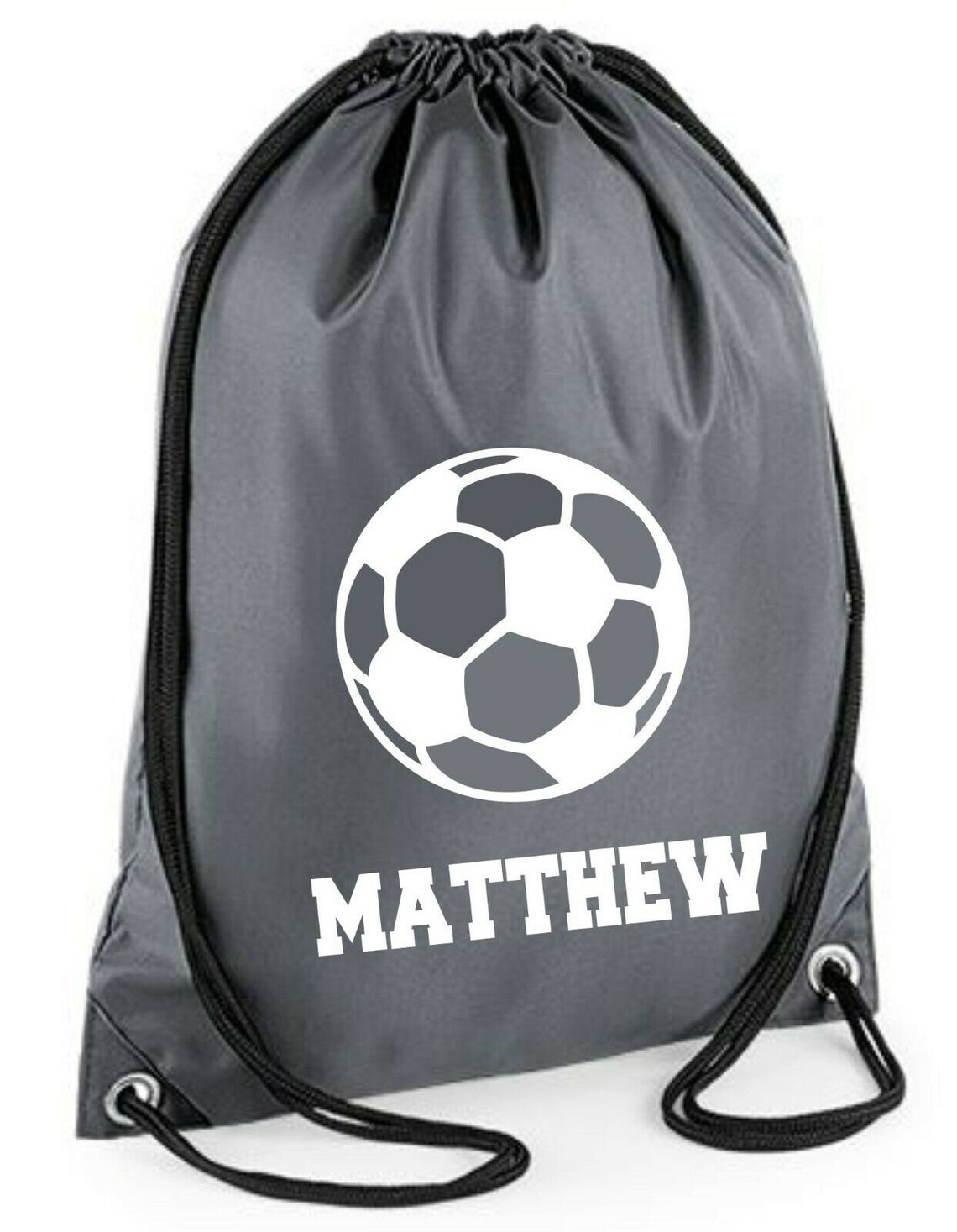 Personalised Name Drawstring Football Bag School Club PE - Etsy UK