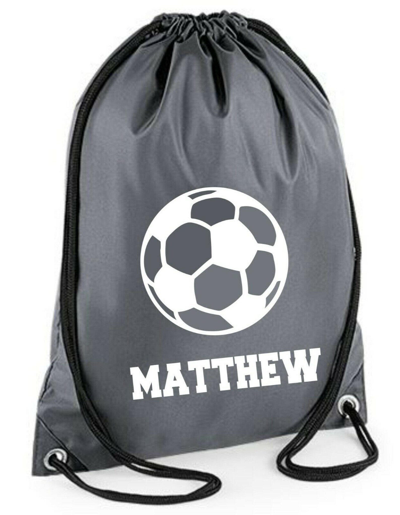 Personalised Name Drawstring Football Bag Custom Sports Bag for Adults ...
