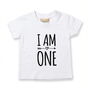 I Am One 1st Birthday Kids Tshirt Birthday Gift Party Child Sibling ...