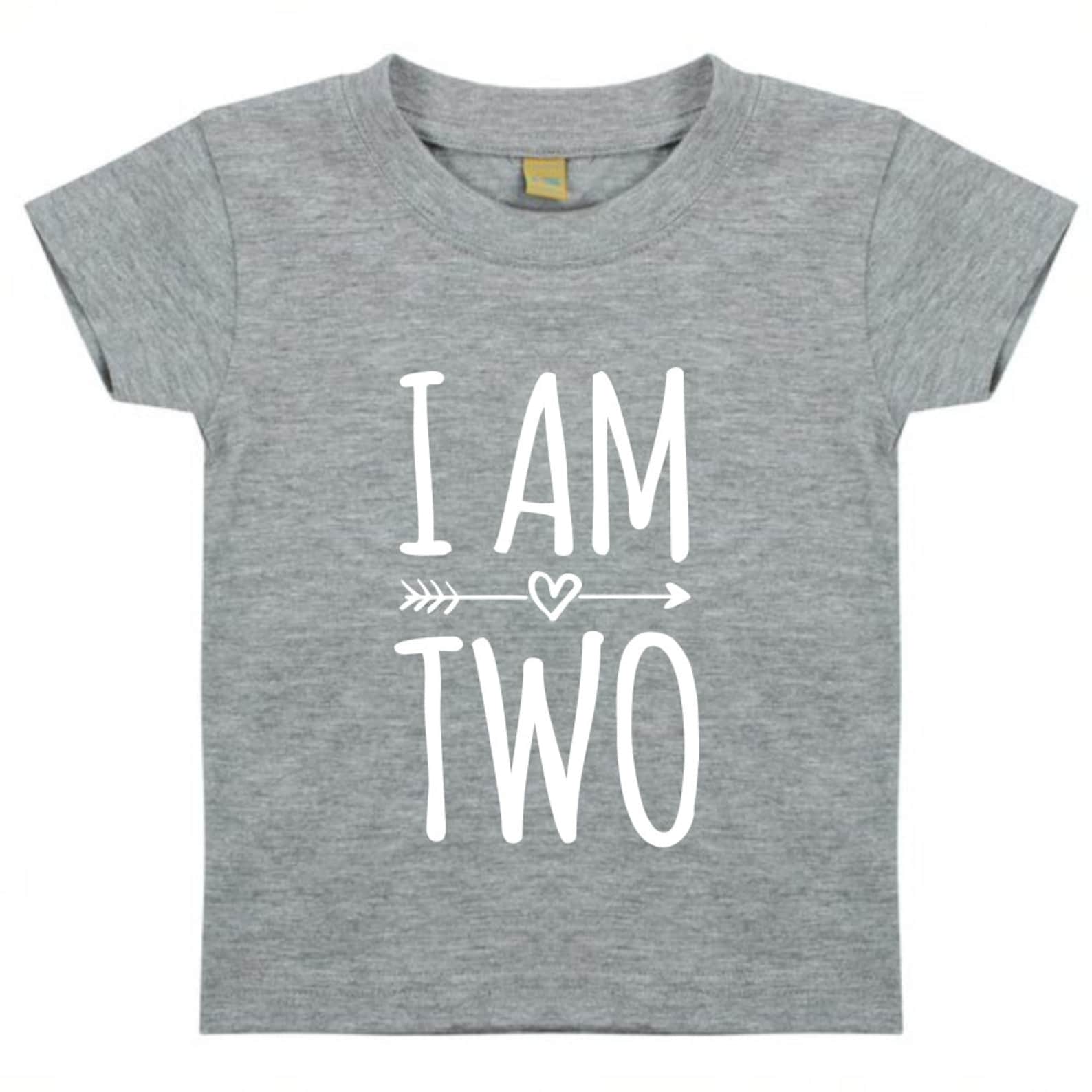 I Am Two Unisex Kids T-shirt Birthday 2nd Birthday Gift Party - Etsy UK