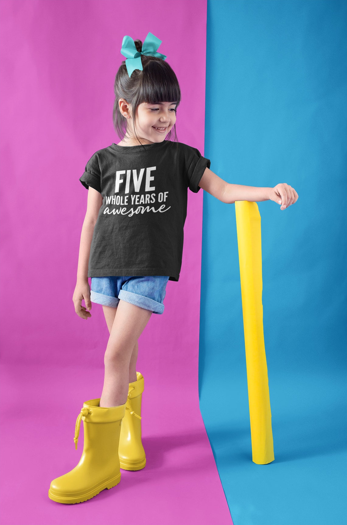 Five Whole Years of Awesome Kids Tshirt Birthday Gift Party - Etsy