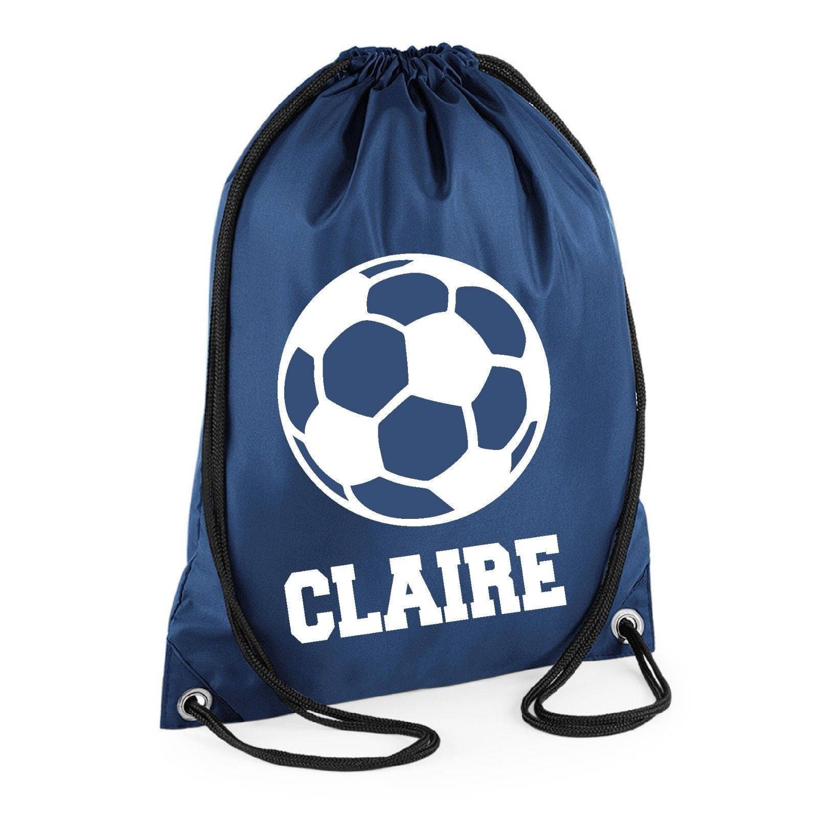 Personalised Name Drawstring Football Bag School Club PE - Etsy UK