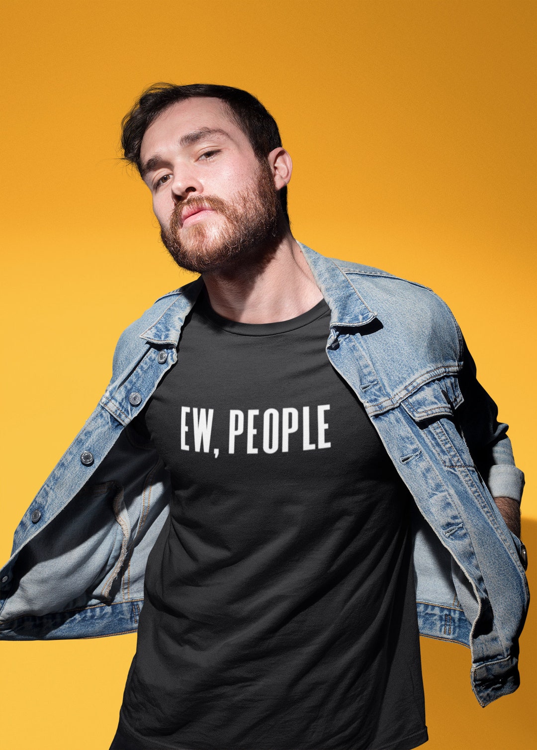 Ew People Adult Unisex T-shirt Funny Anti Social Hipster People Hater ...