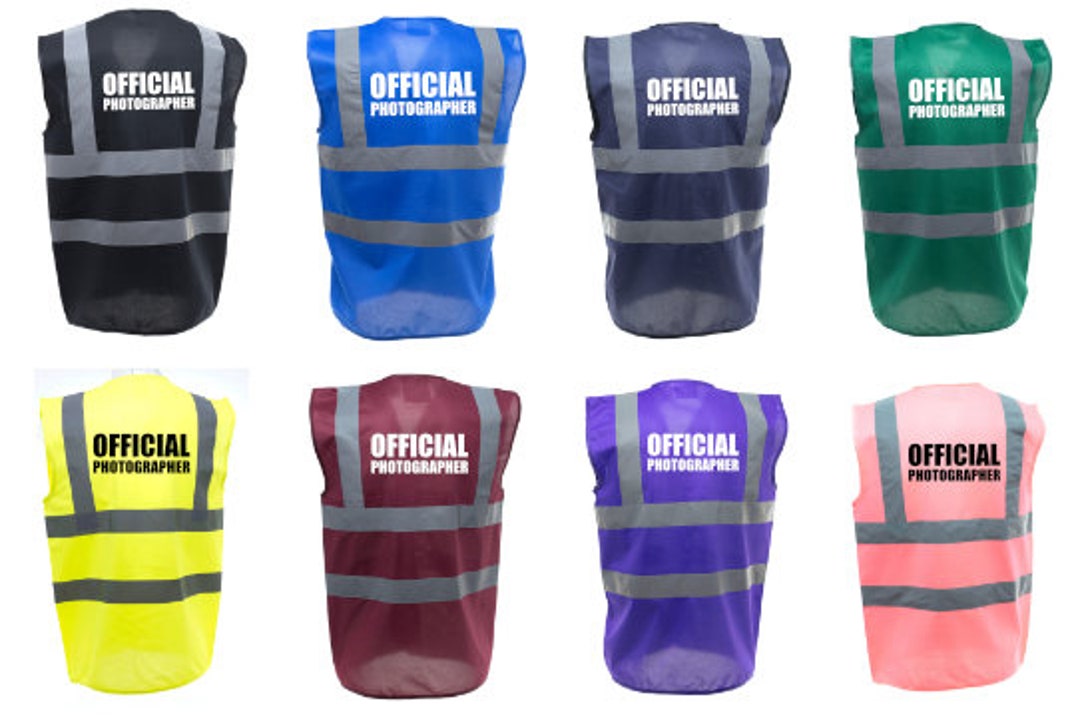 Official Photographer Enhanced Visibility Vest Hi Viz Hi Viz Safety ...