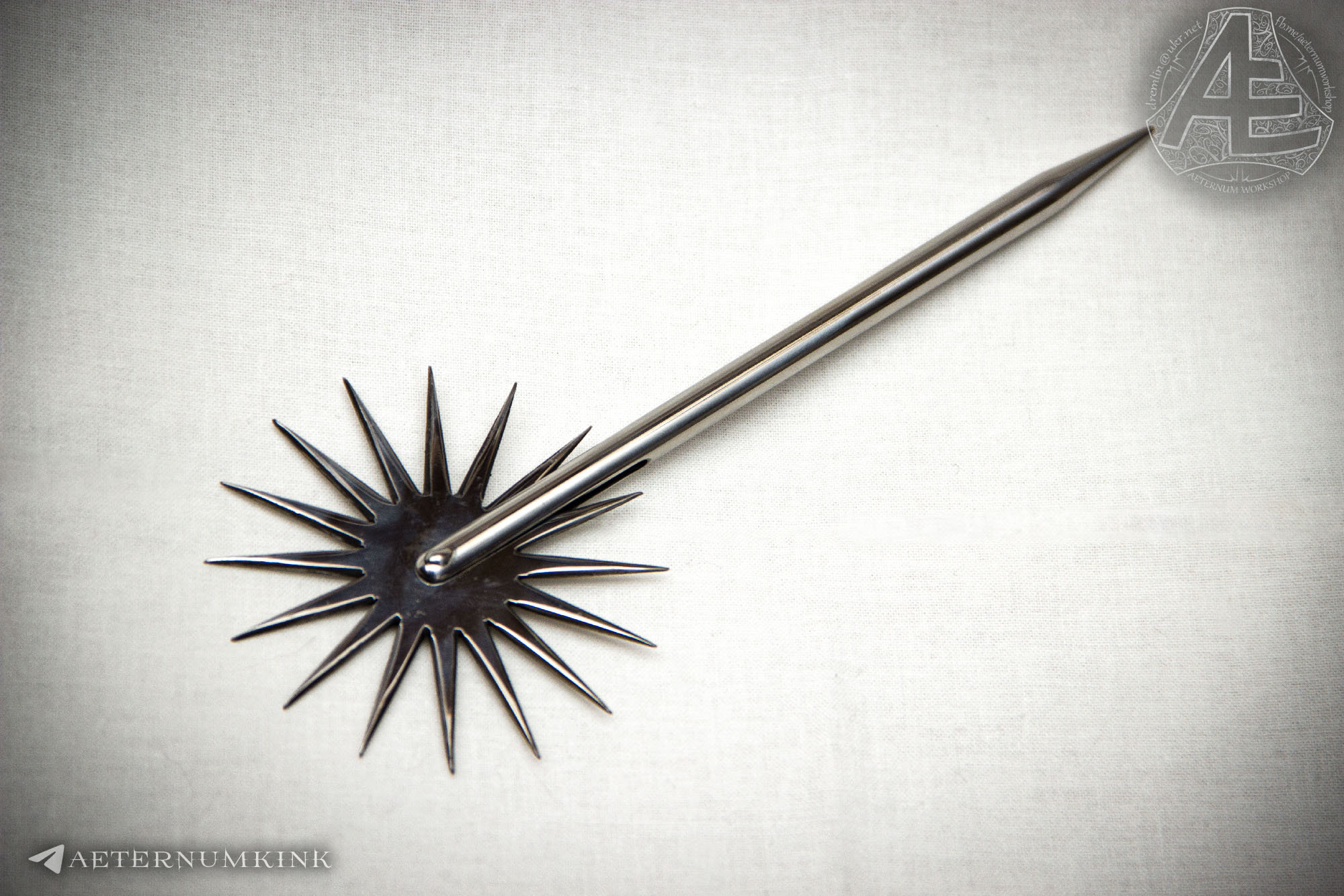 Stainless Steel Spiked Wheels. Wartenberg Wheel, E-stim Toy, Pinwheel ...