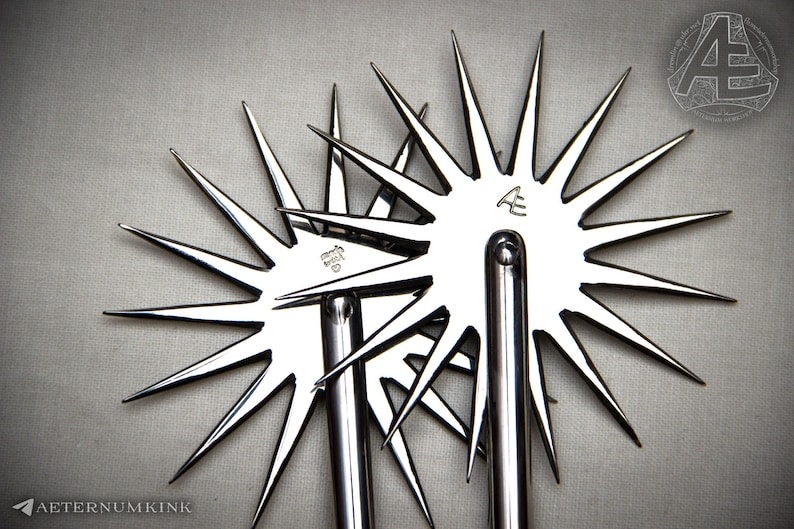 Stainless Steel Spiked Wheels. Wartenberg Wheel, E-stim Toy, Pinwheel ...