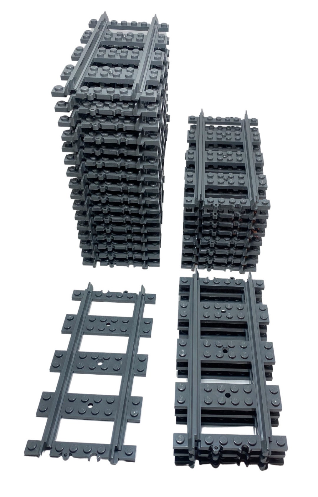 LEGO City Railway Tracks Straight Dark Grey 53401 NEW - Etsy