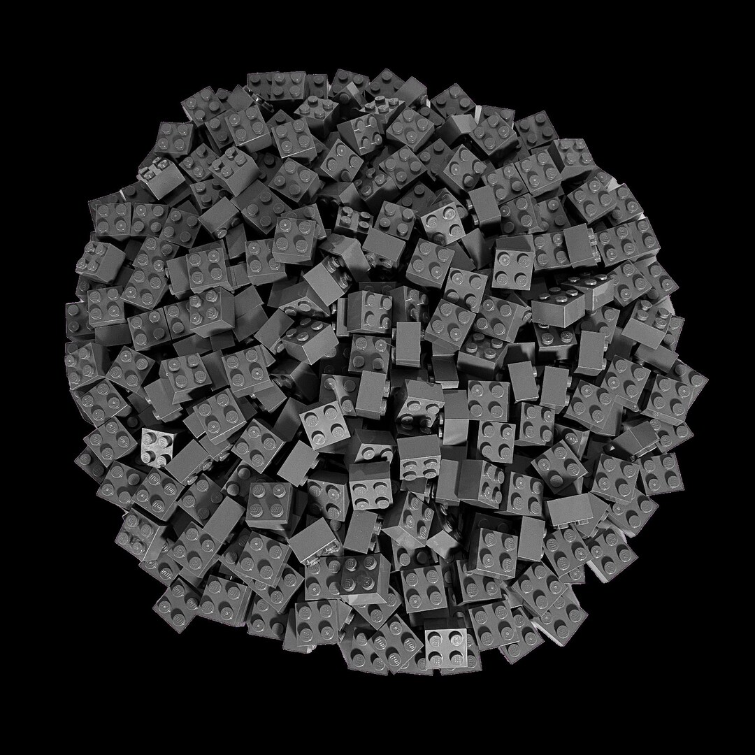 LEGO 2x2 Bricks Dark Grey 100 Pieces Dark Bluish Grey - Etsy