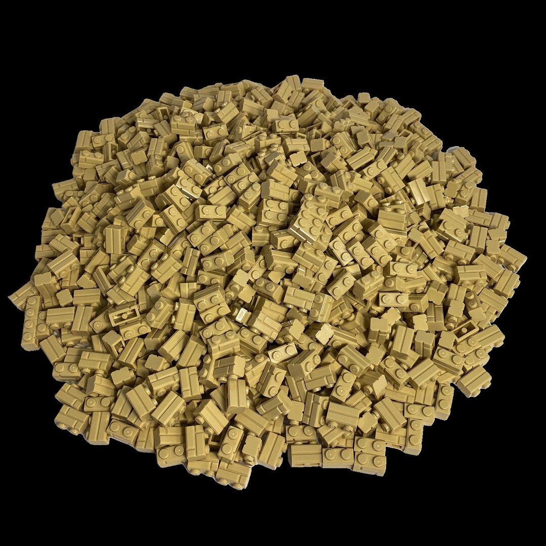 LEGO 1x2 Bricks Tan 100 Pieces Tan Bricks 30136 - Etsy