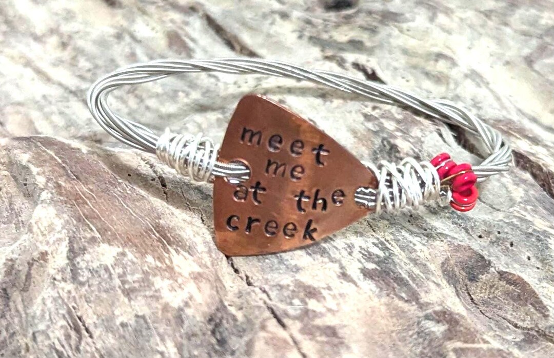 Meet Me at the Creek Upcycled Guitar String Bangle, Billy Strings ...