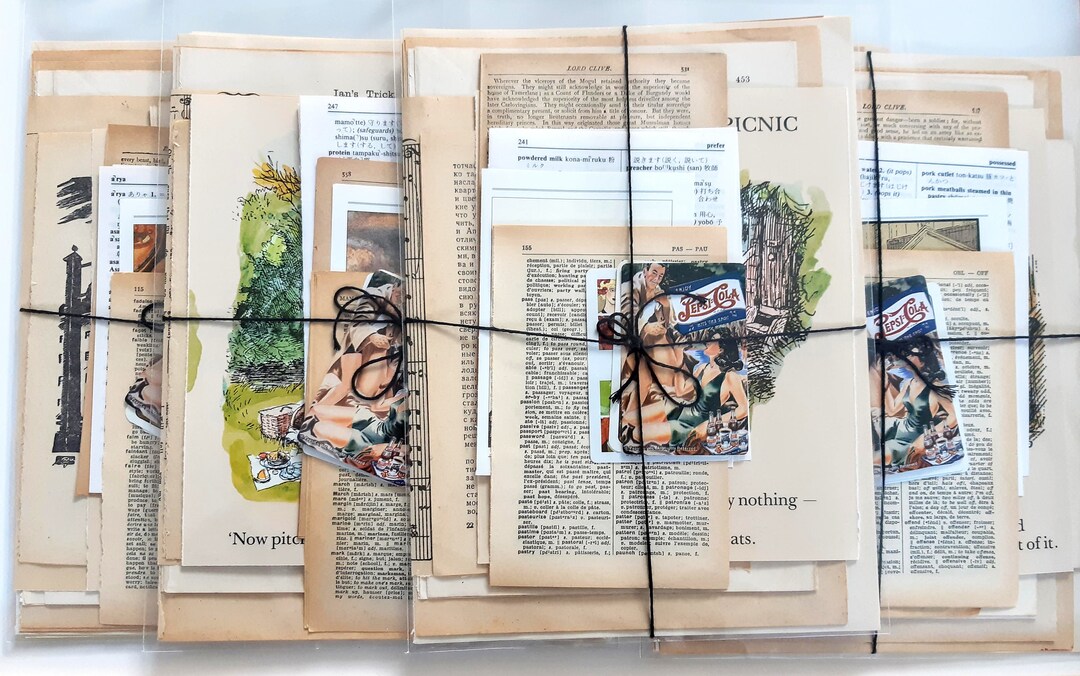 Vintage Paper Craft Pack 1, Craft Supplies for Scrapbooking,junk ...