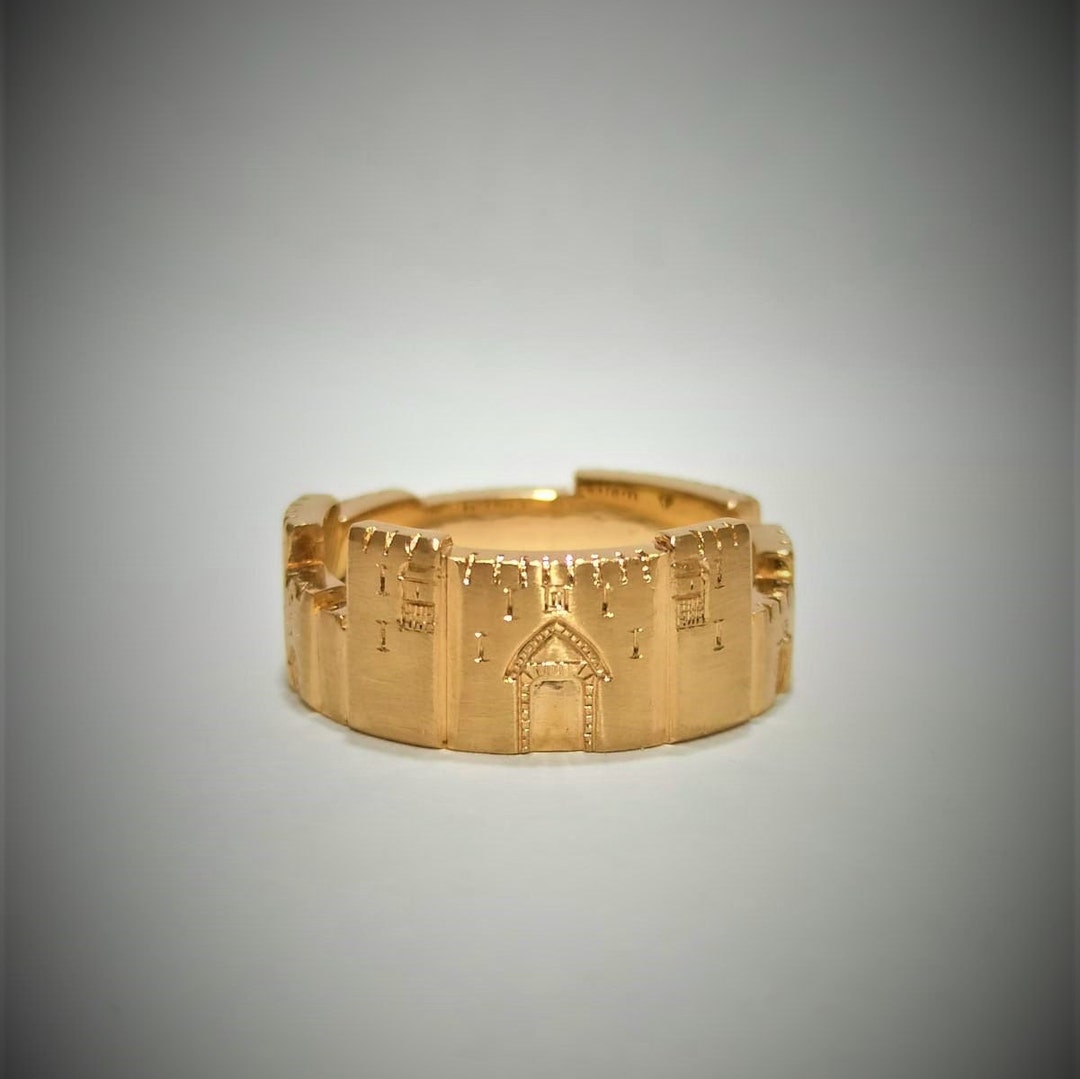 14k Gold Ring Jerusalem Old City Gates - Etsy