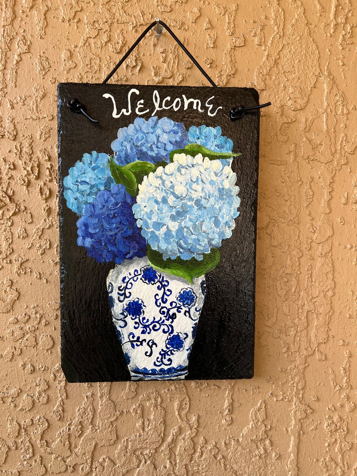 Porch Sign, Welcome Slate Sign, Porch Decor, Hand Painted Slate Sign ...