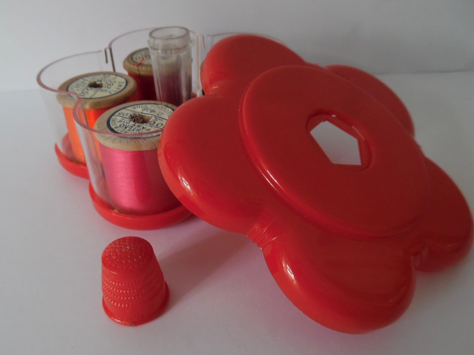 Sewing Caddy. Red Plastic Storage Caddy. Vintage Caddy With | Etsy