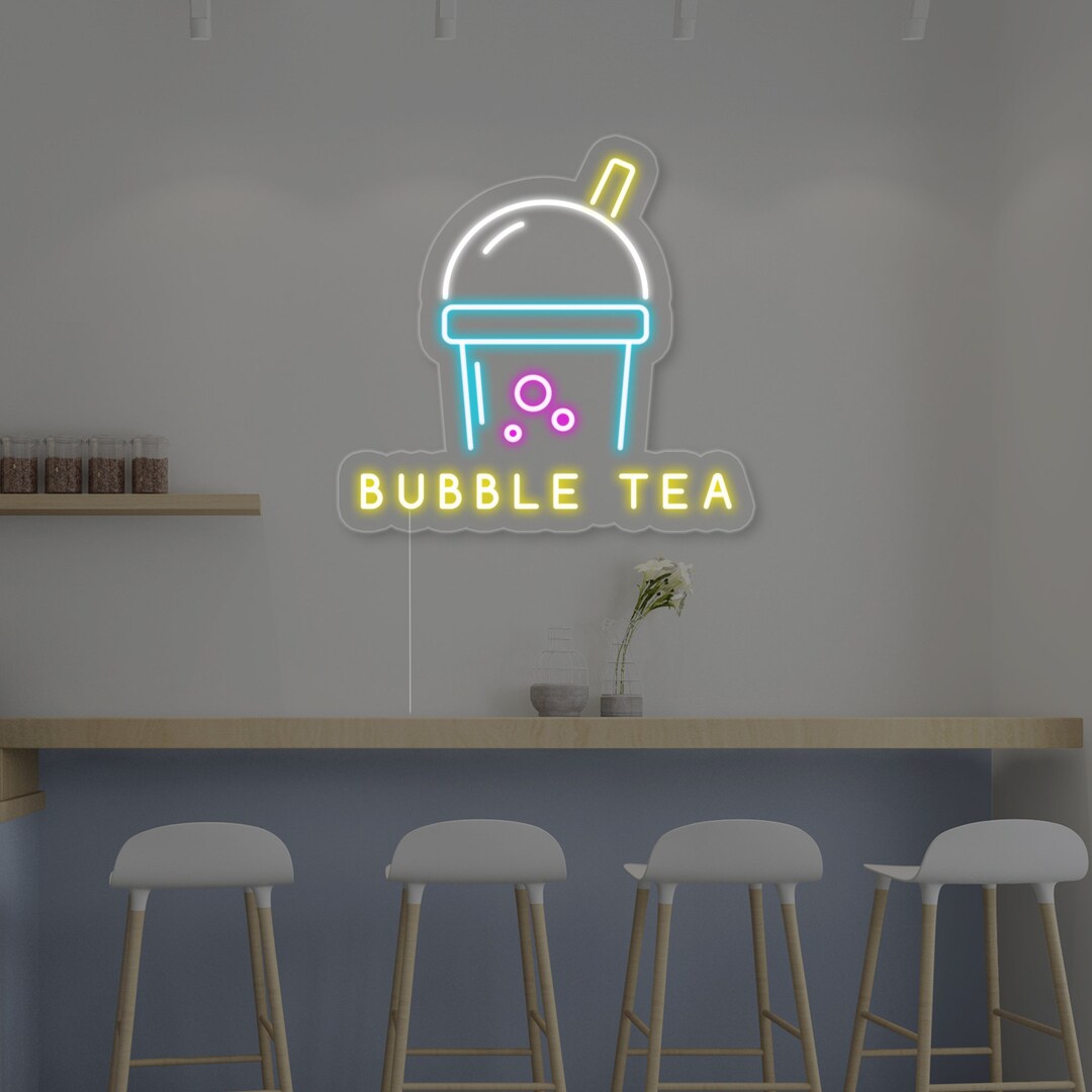 Bubble Tea Neon Sign,neon Sign Bubble Tea,milk Tea Neon Sign,dessert ...