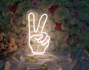 Peace Sign Neon Light - Etsy