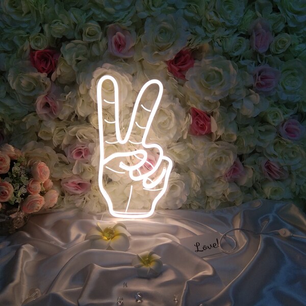 Neon Peace Sign - Etsy