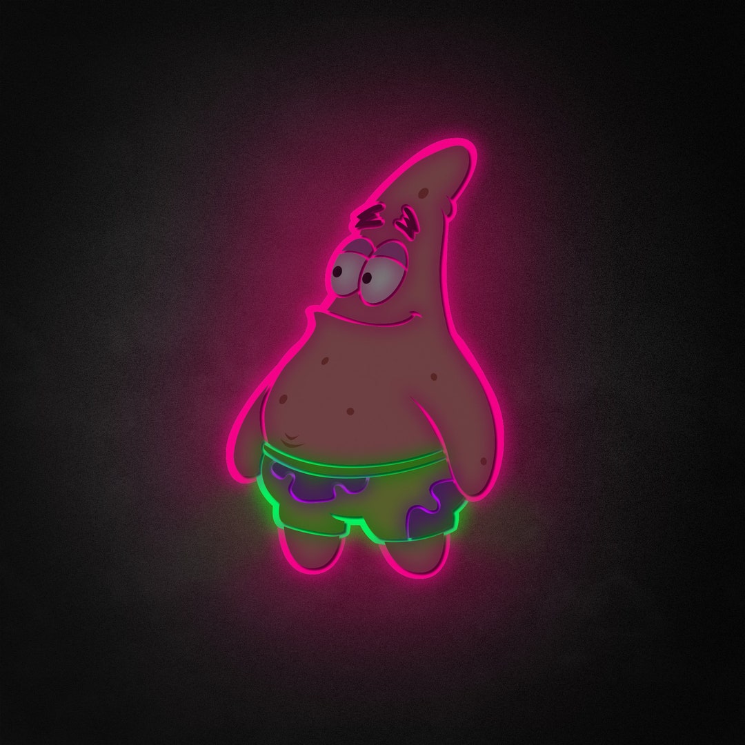 Cartoon Character Patrick Neon-like Sign,patrick LED Sign, Cartoon Room ...