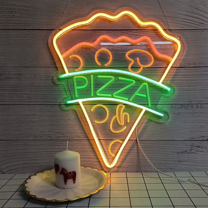 Pizza Neon Sign LED Pizza Sign Pizza Wall Decor Pizza - Etsy