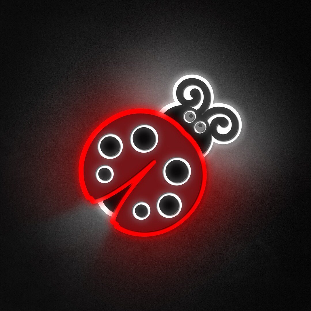 Ladybug Neon-like Sign,wall Art,ladybug LED Sign, Nature Gift, Insect ...